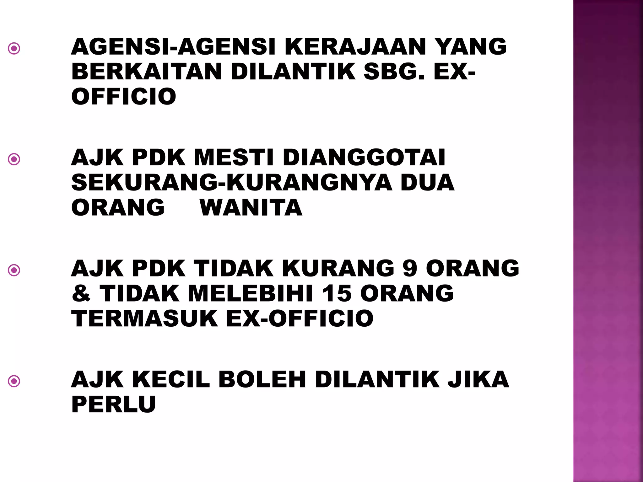 Struktur organisasi & peranan ajk pdk | PPTX