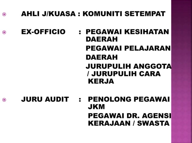 Struktur organisasi & peranan ajk pdk | PPTX