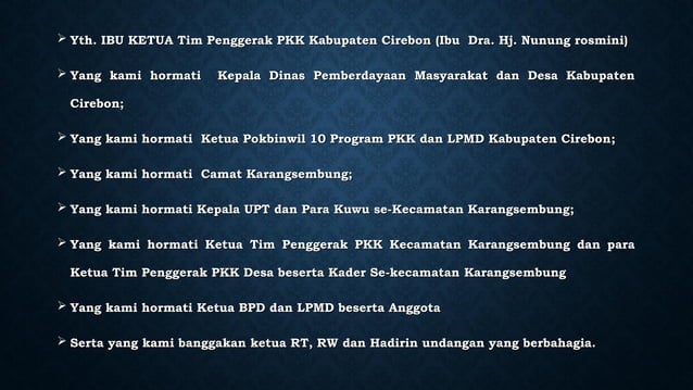 struktur organisasi pkk binaan wilayah rw | PDF