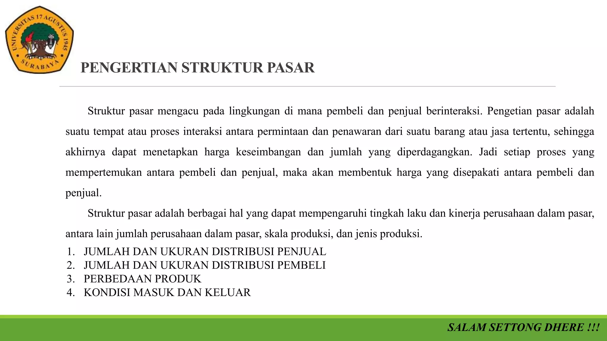 Struktur pasar persaingan sempurna dan monopoli | PPTX