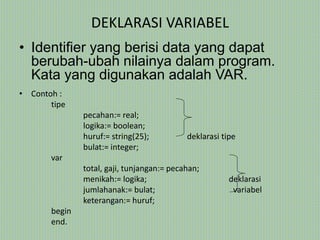 struktur pemrograman pascal - MATA KULIAH STRUKTUR DATA | PPTX
