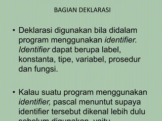 Struktur pemrograman pascal | PPTX