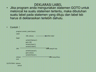 Struktur pemrograman pascal | PPTX