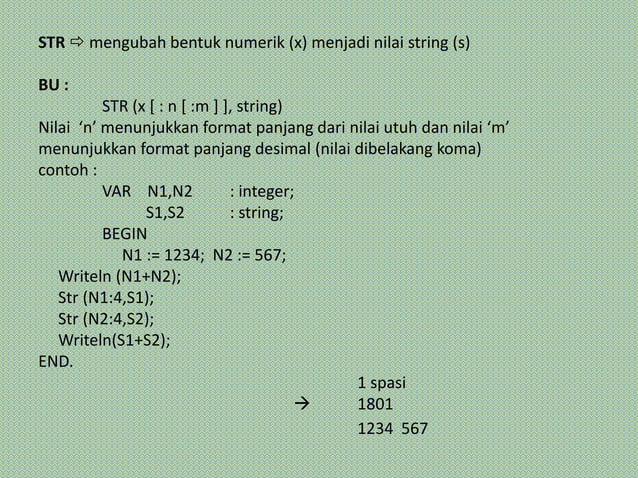 Struktur pemrograman pascal | PPTX