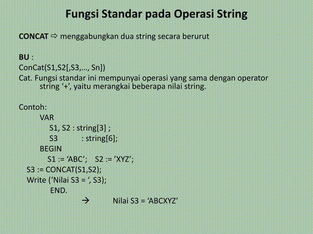 Struktur pemrograman pascal | PPTX