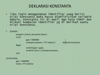 Struktur pemrograman pascal | PPTX