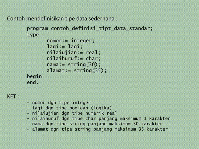 Struktur pemrograman pascal | PPTX