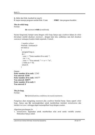 Struktur perulangan dalam c++ | PDF