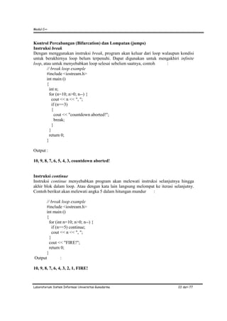 Struktur perulangan dalam c++ | PDF