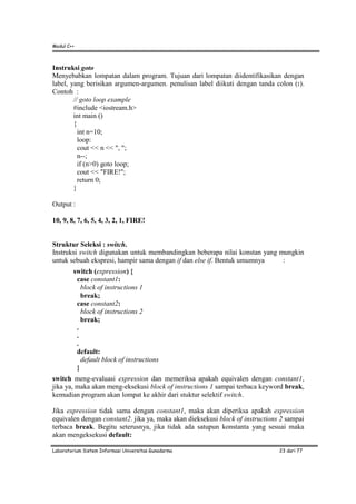 Struktur perulangan dalam c++ | PDF