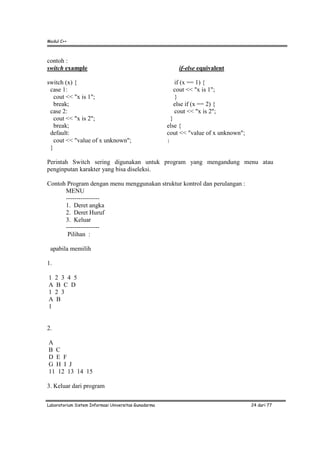 Struktur perulangan dalam c++ | PDF