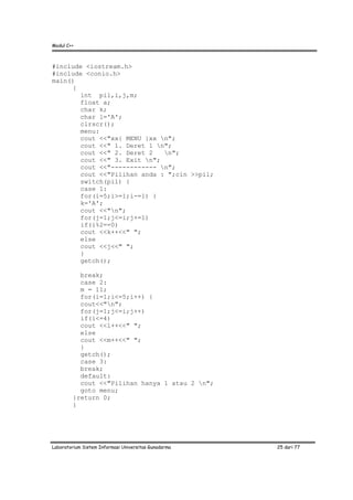 Struktur perulangan dalam c++ | PDF