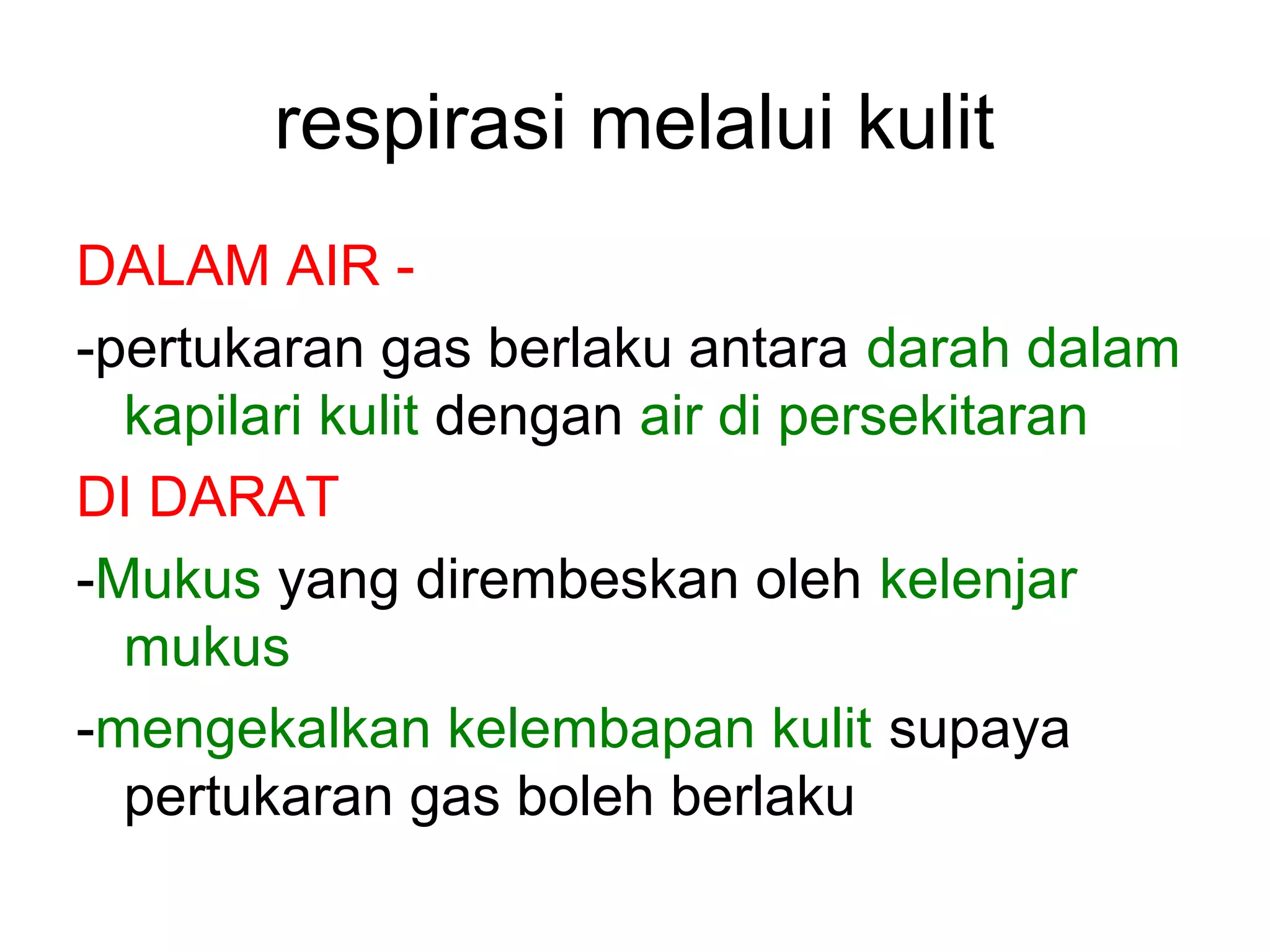 Struktur respirasi dan mekanisme pernafasan dalam manusia dan haiwan 2 ...