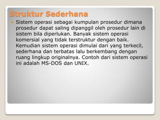 Bernis Sagita - Struktur Sistem Operasi | PPT