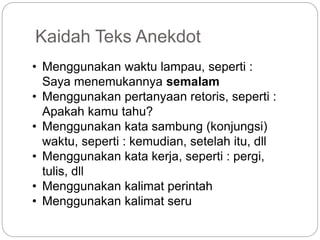 Struktur teks anekdot | PPTX