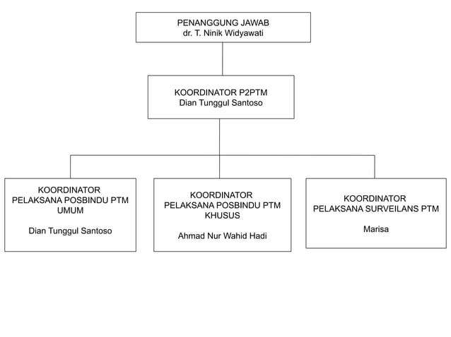 struktur tim P2PTM pusat kesehatan masyarakat | PPTX