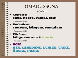 Põhikooli eesti keele eksam. Struktuuritest | PPT