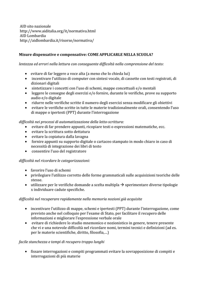 Strumenti compensativi e_dispensativi | PDF