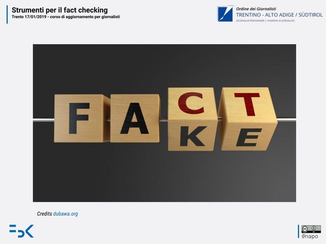 Strumenti per il Fact Checking | PPT