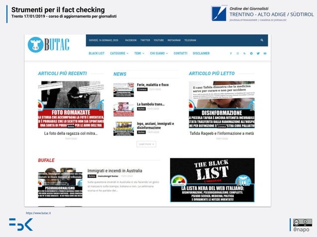 Strumenti per il Fact Checking | PPT