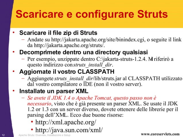 Struts - Overview, Installazione e Setup | PPT