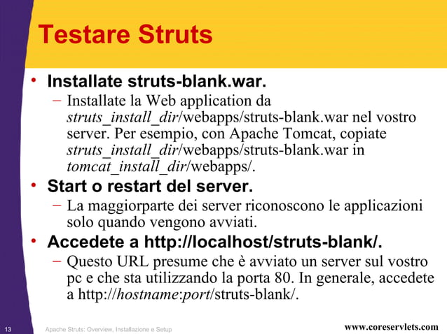 Struts - Overview, Installazione e Setup | PPT