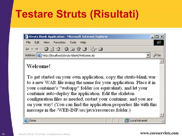 Struts - Overview, Installazione e Setup | PPT