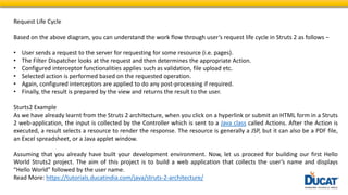 Struts 2 – Architecture | PPTX | Web Development | Internet