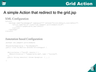 Introduction into Struts2 jQuery Grid Tags | PPT