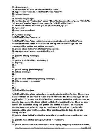 Struts tutorial | PDF