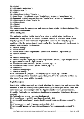 Struts tutorial | PDF | Web Design and HTML | Internet