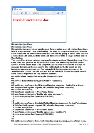 Struts tutorial | PDF
