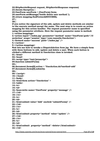Struts tutorial | PDF