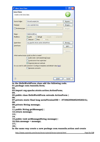 Struts tutorial | PDF