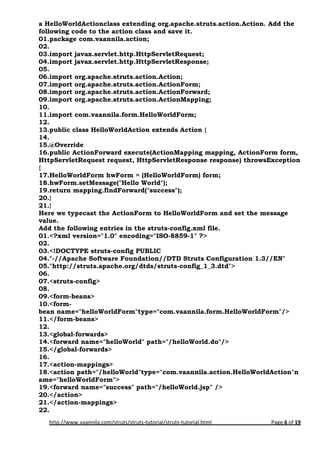 Struts tutorial | PDF