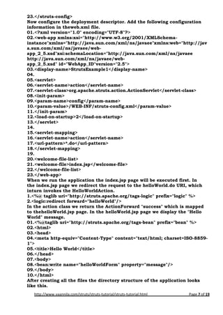 Struts tutorial | PDF
