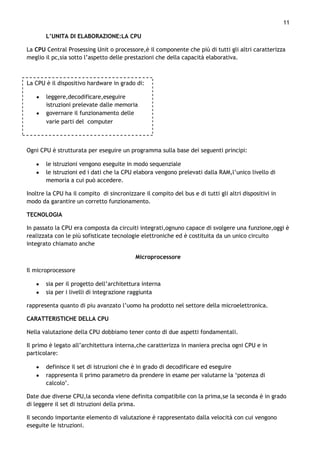 Struttura dell'elaboratore (sample) | DOCX | Data Storage and ...