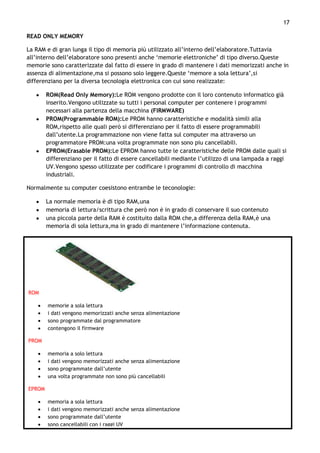 Struttura dell'elaboratore (sample) | DOCX | Data Storage and ...