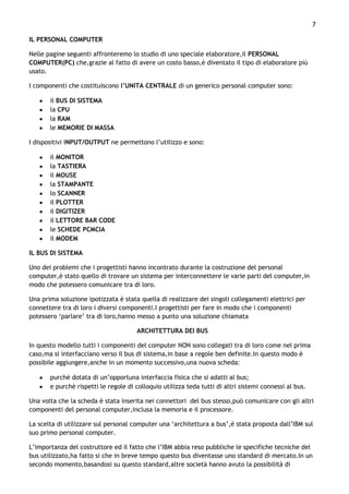 Struttura dell'elaboratore (sample) | DOCX | Data Storage and ...