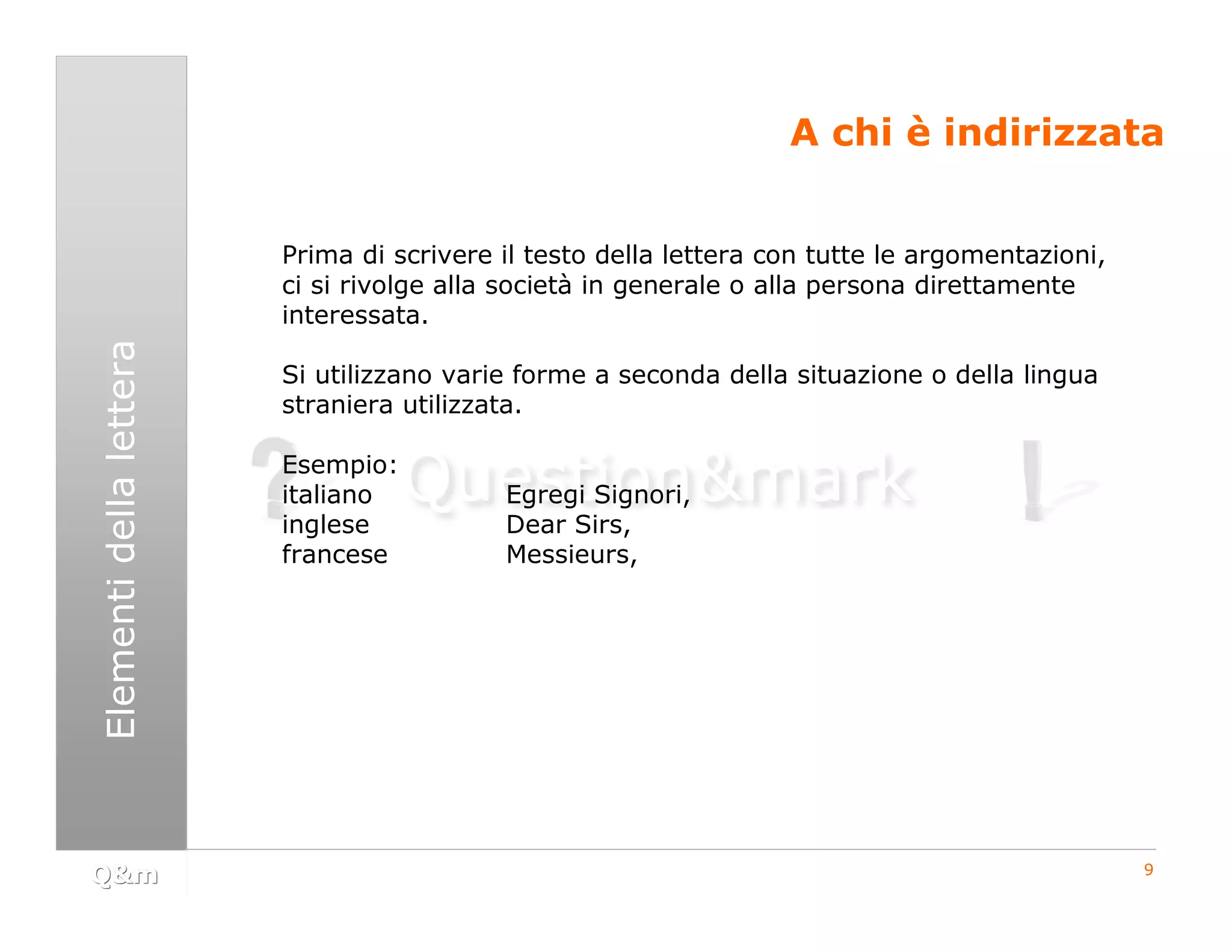 Struttura di una lettera commerciale-Silvia Belli-Question&mark | PDF