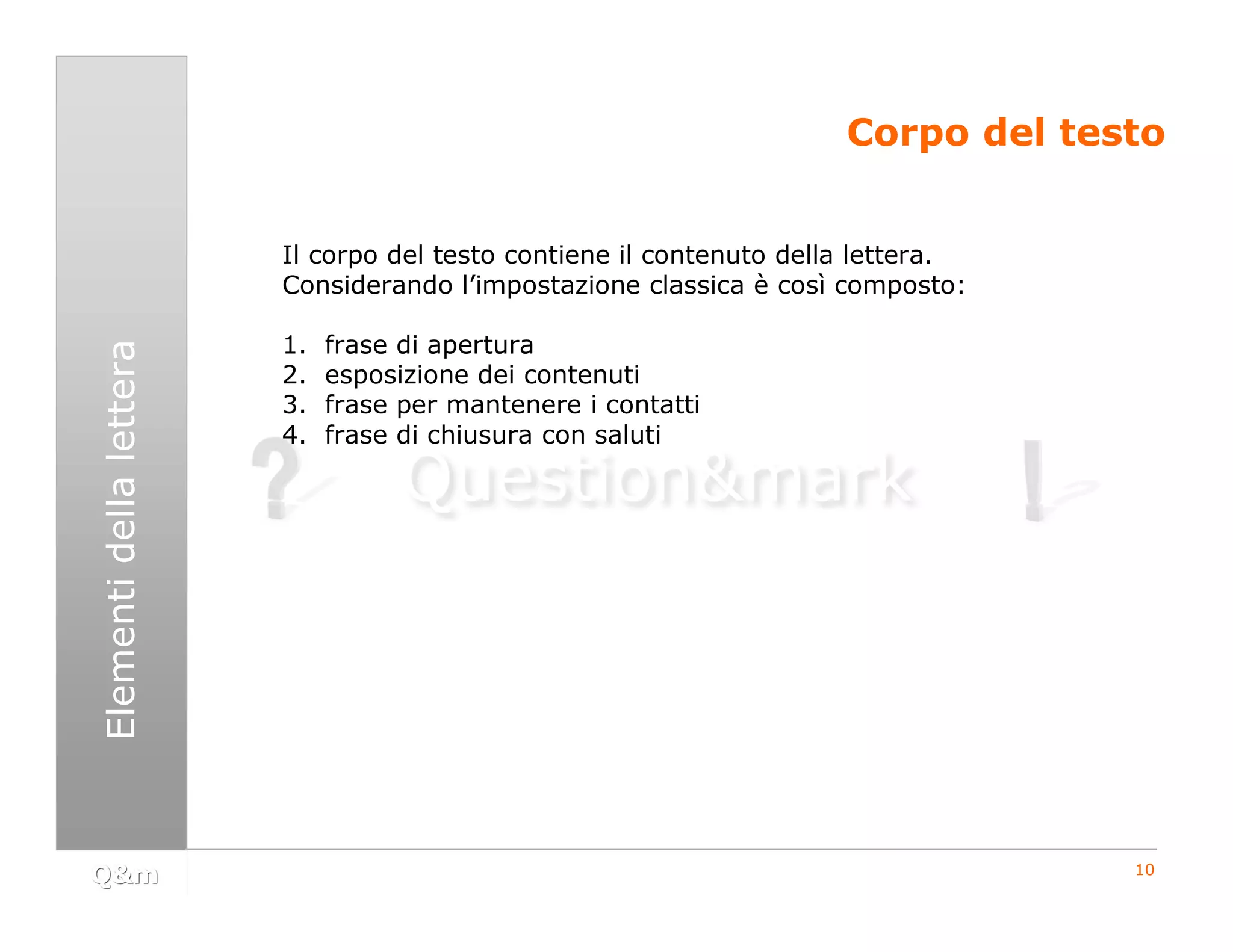 Struttura di una lettera commerciale-Silvia Belli-Question&mark | PDF
