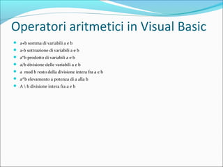 Strutture fondamentali della_programmaizone_visual_basicv2014_1.0 | PPT
