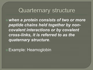 Strutural organisation of proteins | PPTX