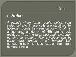 Strutural organisation of proteins | PPTX