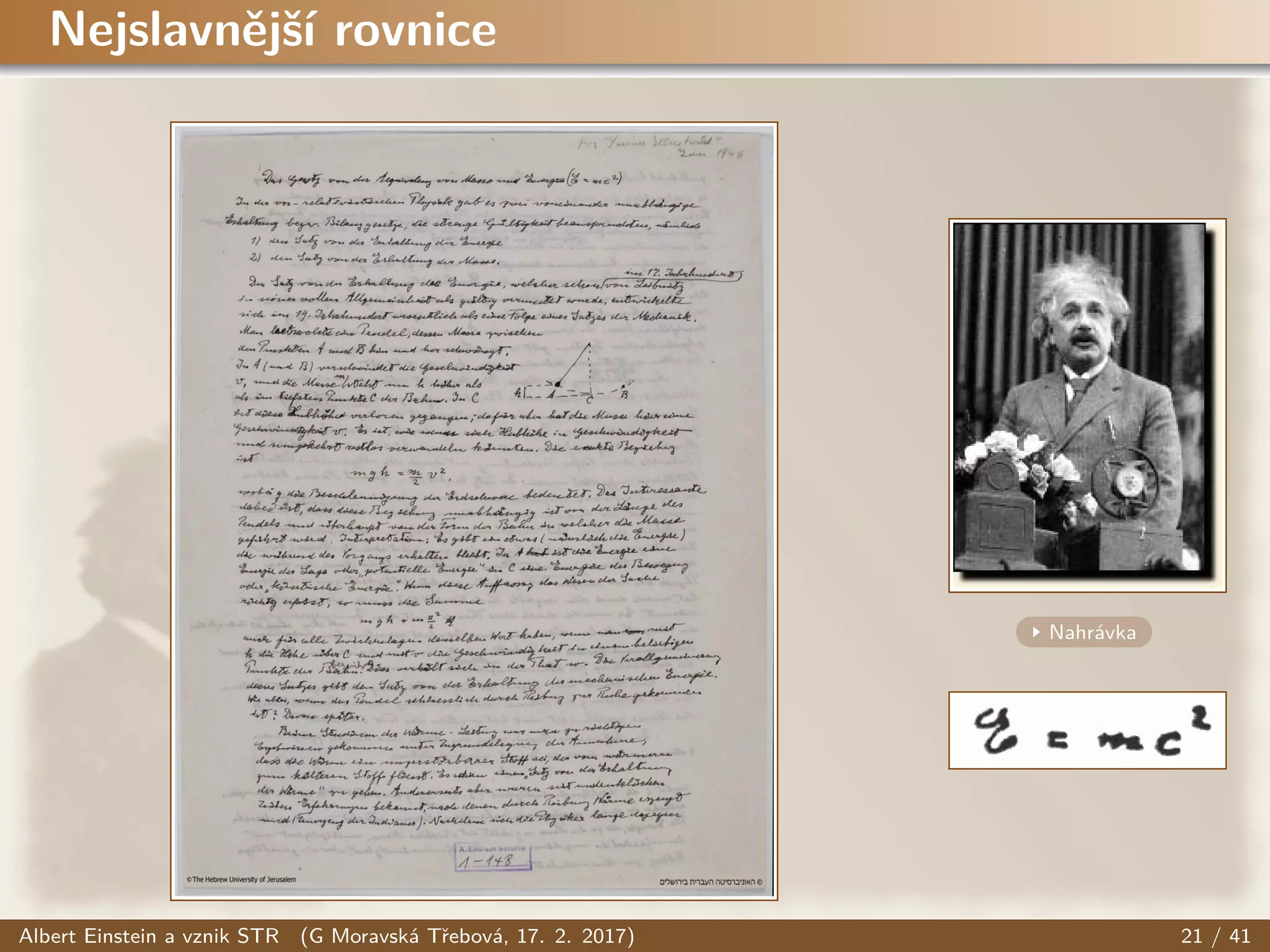 Albert Einstein a speciální teorie relativity | PDF