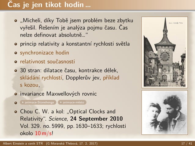 Albert Einstein a speciální teorie relativity | PDF