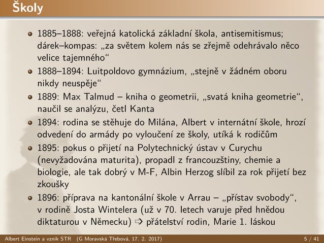 Albert Einstein a speciální teorie relativity | PDF