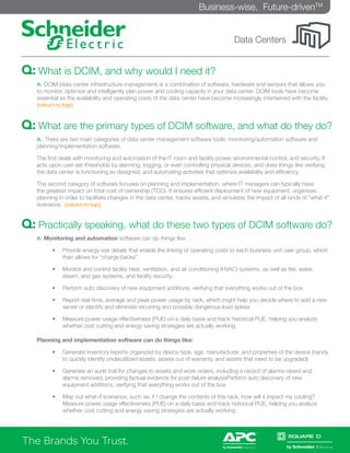 StruxureWare DCIM Q&A | PDF