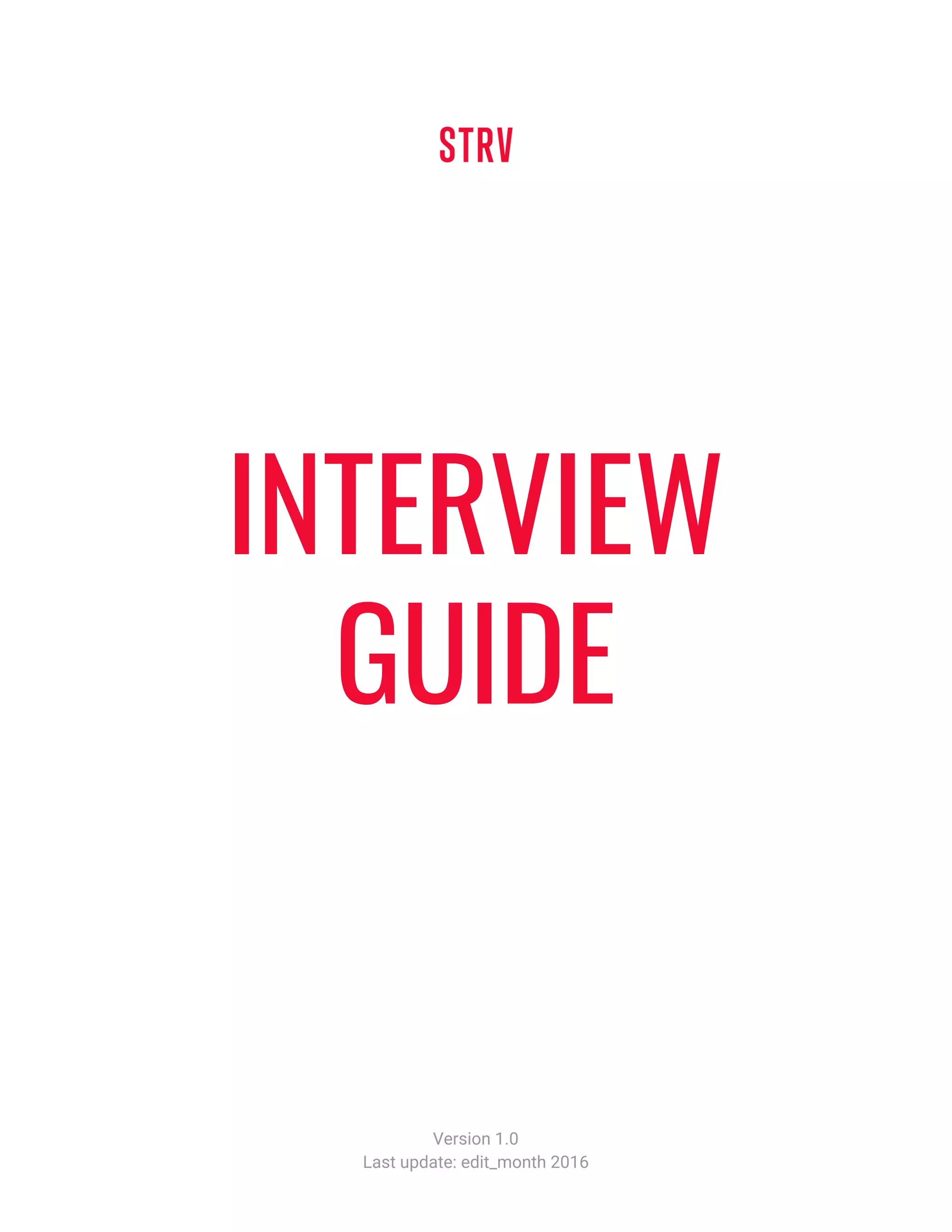 Interview Guide | PDF