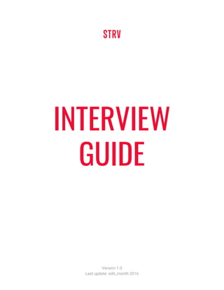 Interview Guide | PDF